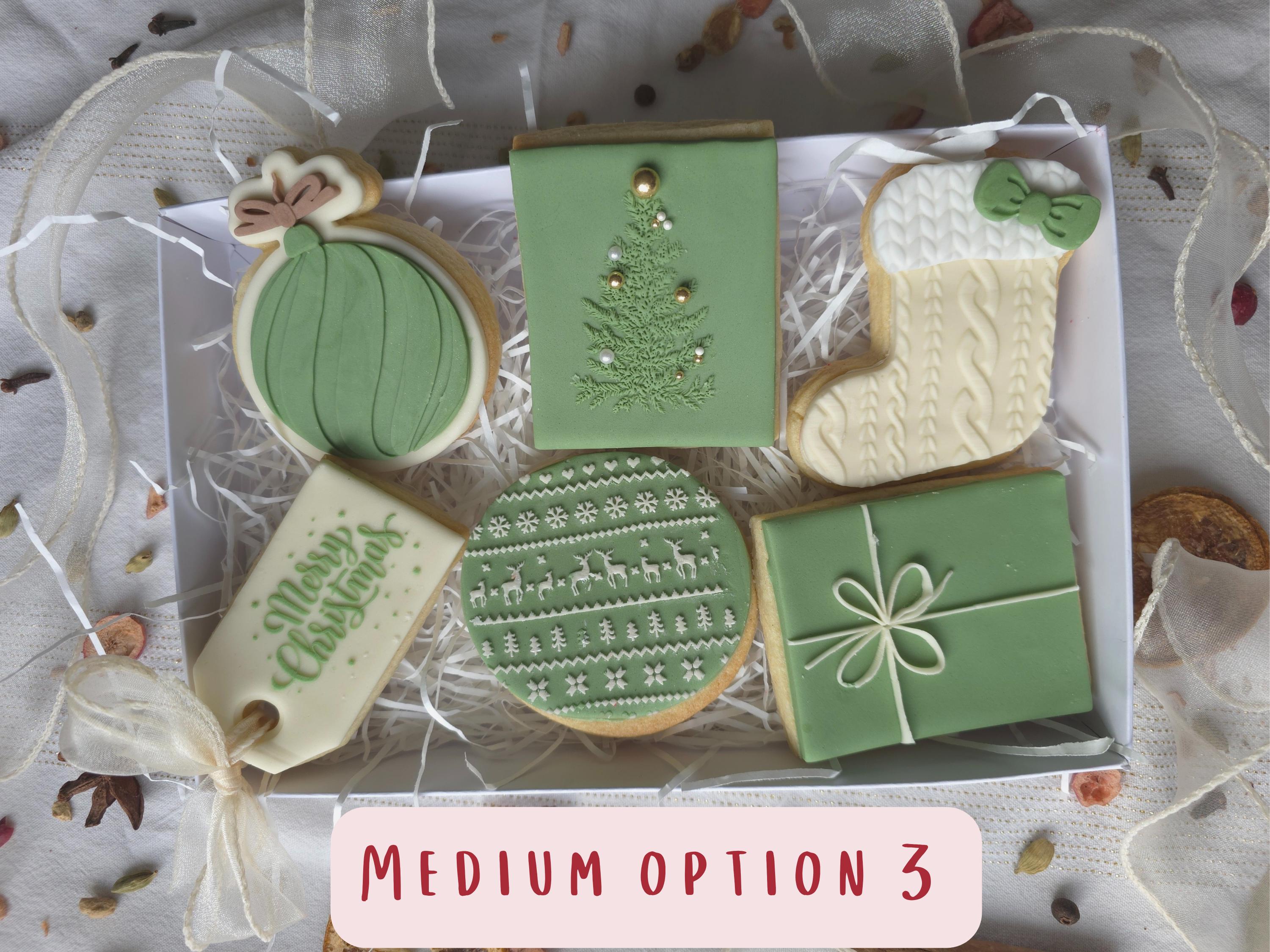 Christmas Cookie Gift Box for Work Colleagues Festive Biscuits, Santa ...