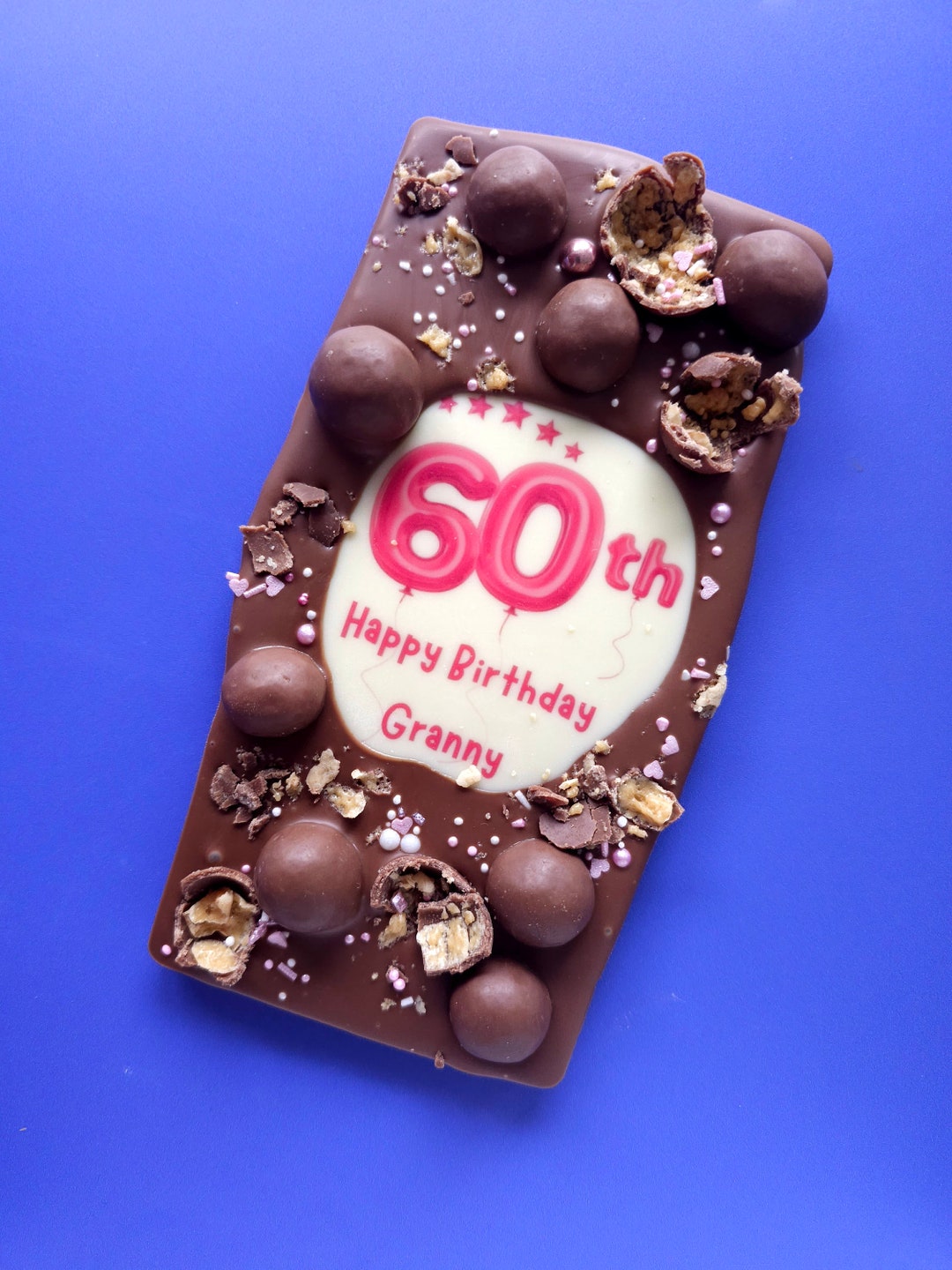 Special 60th Birthday Chocolate Gift Personalised Chocolate Present for ...
