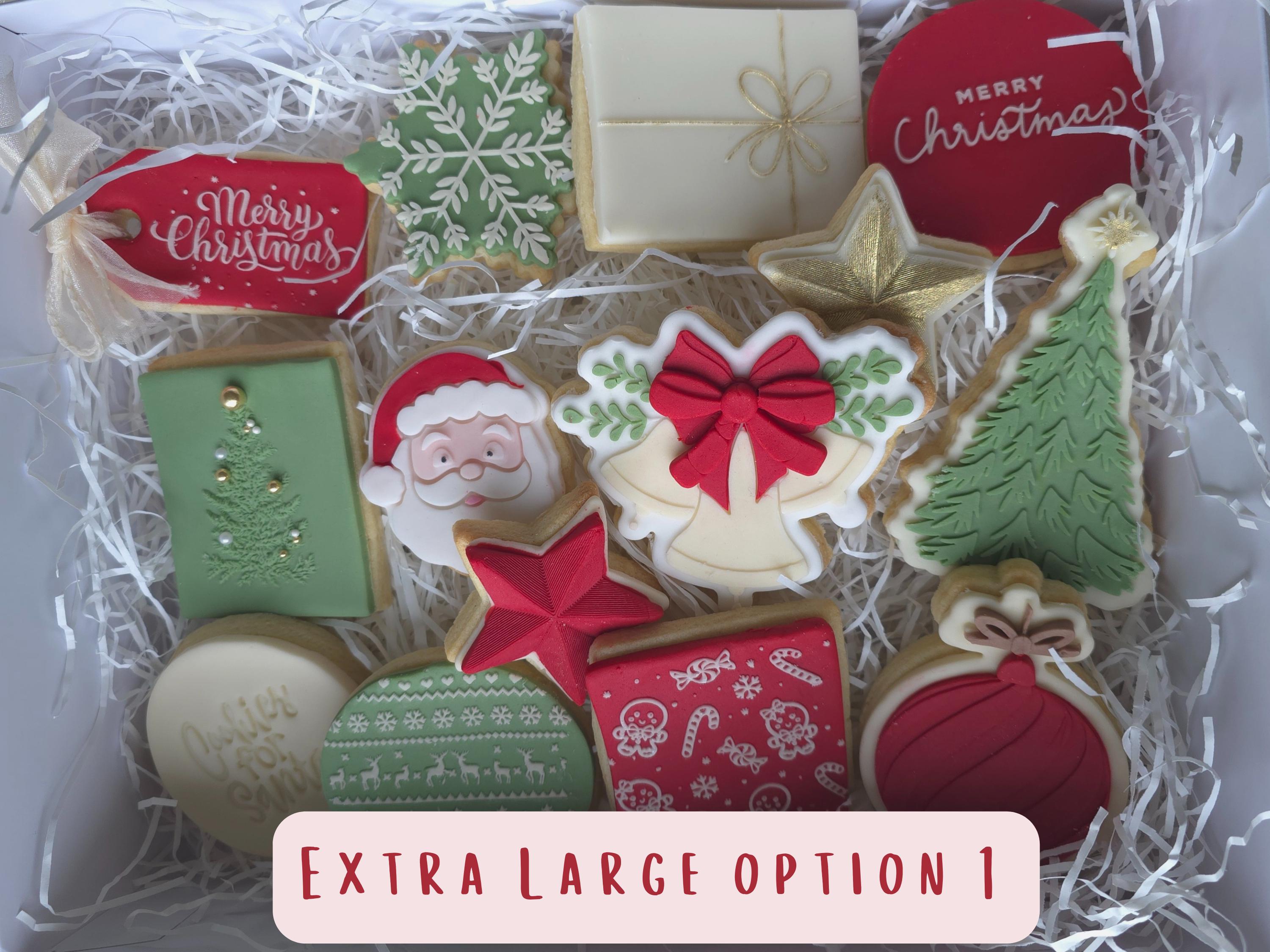 Christmas Cookie Gift Box for Work Colleagues Festive Biscuits, Santa ...