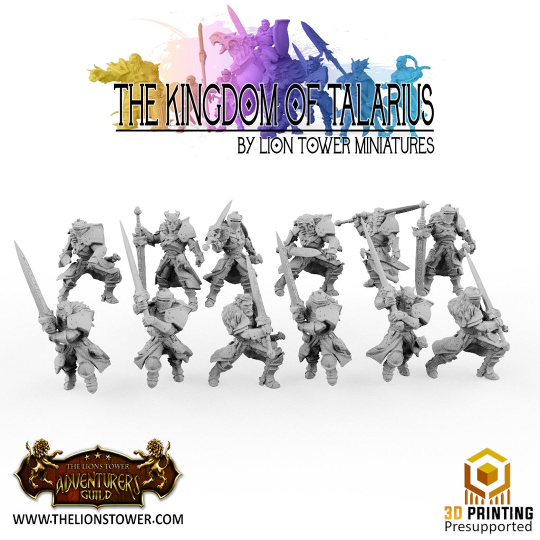 Talarian Greatswords Roleplaying Tabletop Miniature Fantasy Regiment ...
