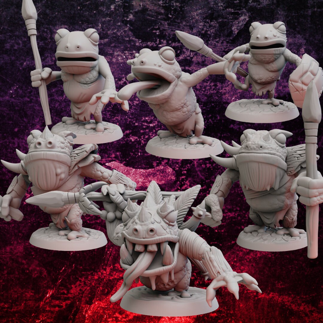 Froggy Frontier Chibi Models Fantasy Tabletop Game - Etsy