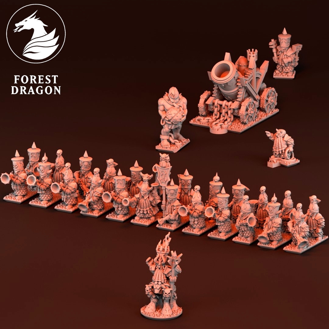 Demon Smith Starter Army 3 Forest Dragon 10mm Fantasy Warmaster Kings ...