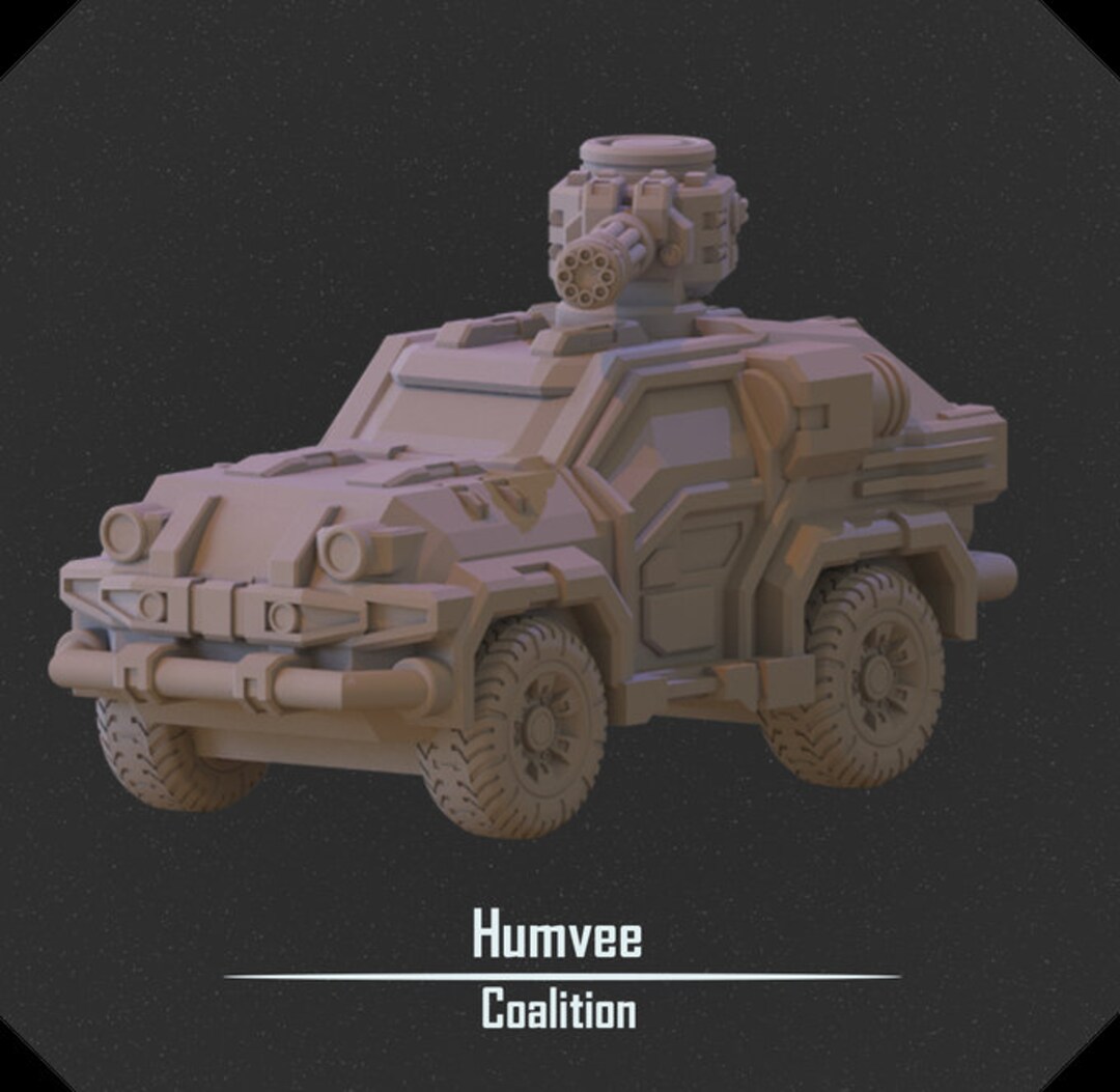 Humvee Coalition Sci Fi 3d Printed Tabletop RPG Display Miniature ...