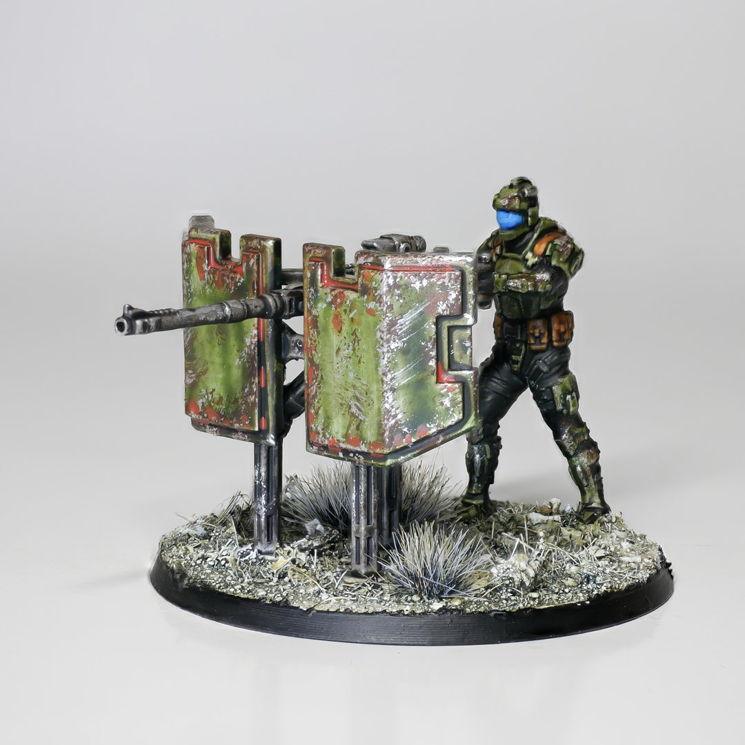 Coalition Heavy Machine Gun Turret Fallout Sci Fi Post - Etsy