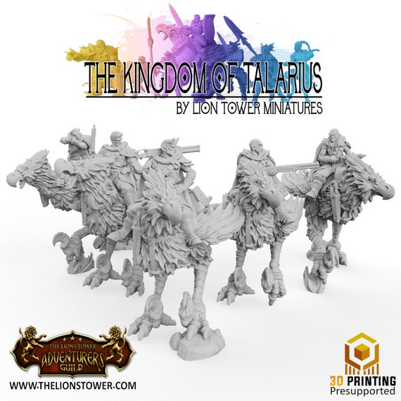 Talarian Light Cavalry 5 mounted models Wargames D&D | Lion Tower ...