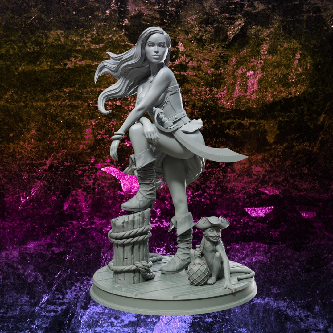 Marina Dungeons and Dragons 3D Printed Fantasy Miniature Tabletop RPG D ...