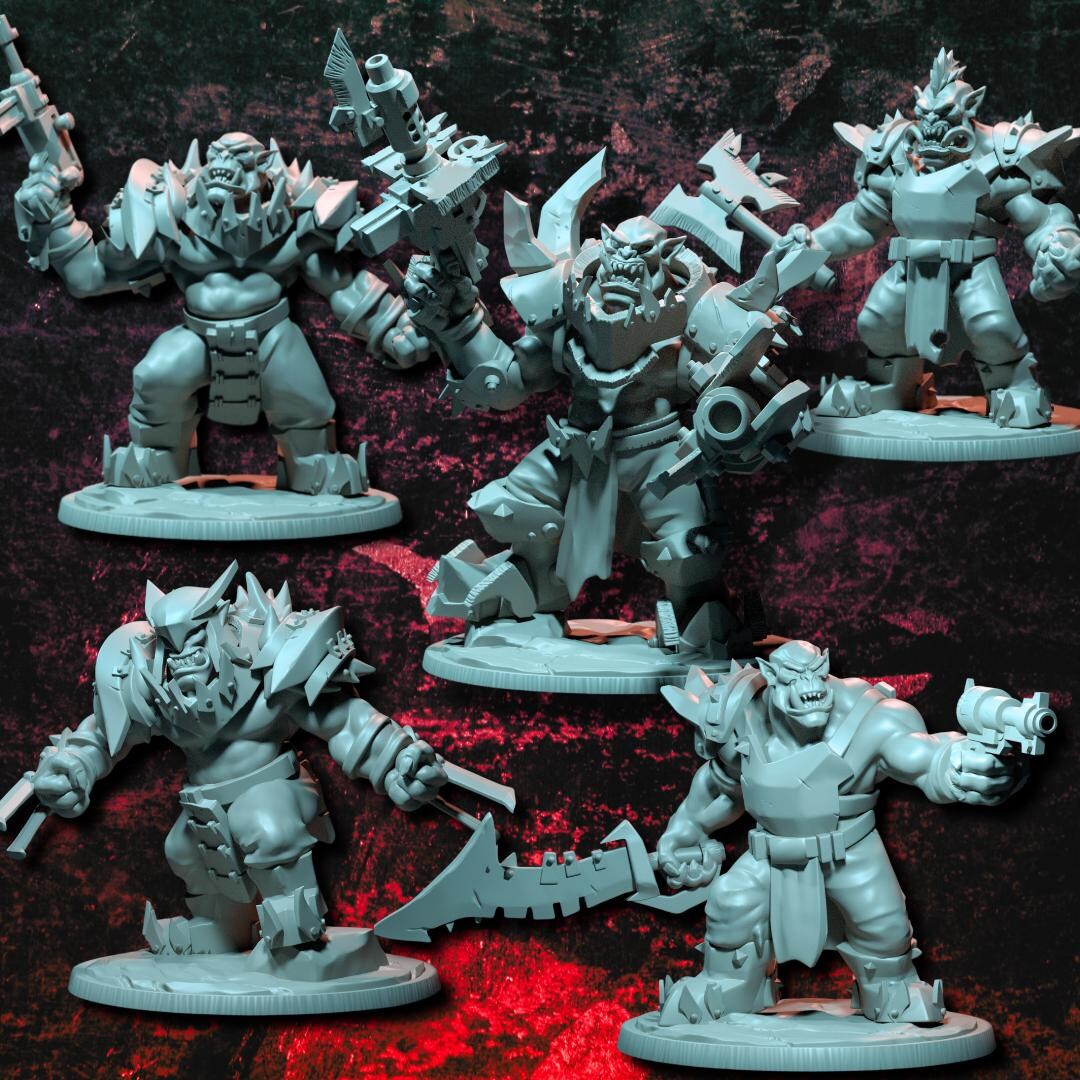 Orc Kill-warband | Tabletop Wasteland Miniatures Game 3d Printed - Etsy
