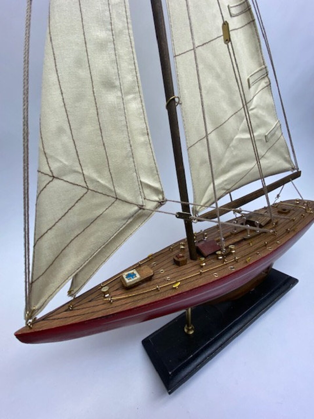 Wooden Miniature Sailboat - Etsy