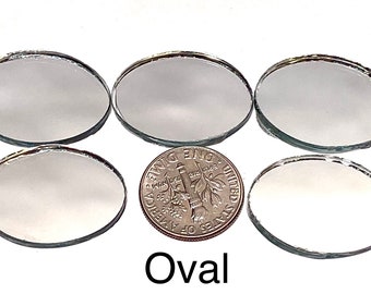 3 X 5 Inch Small Oval Craft Mirrors 2 Pieces - Etsy