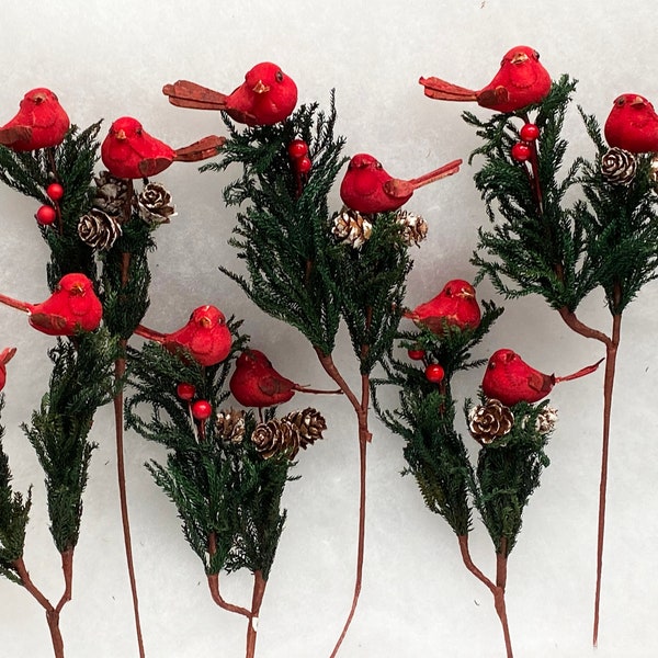 Red Birds in Tree - Etsy