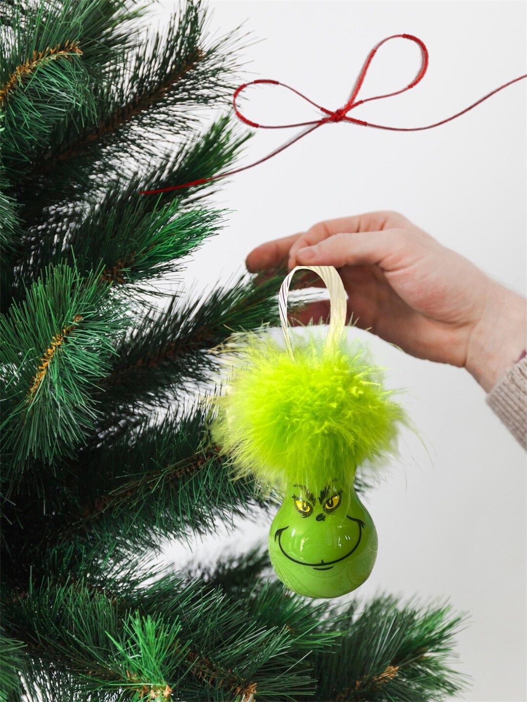 Grinch Light Bulb Ornament, Whimsical Christmas Decoration - Etsy