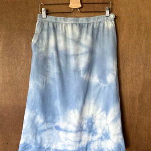 Hand Dyed Indigo Wool Skirt//s-m - Etsy