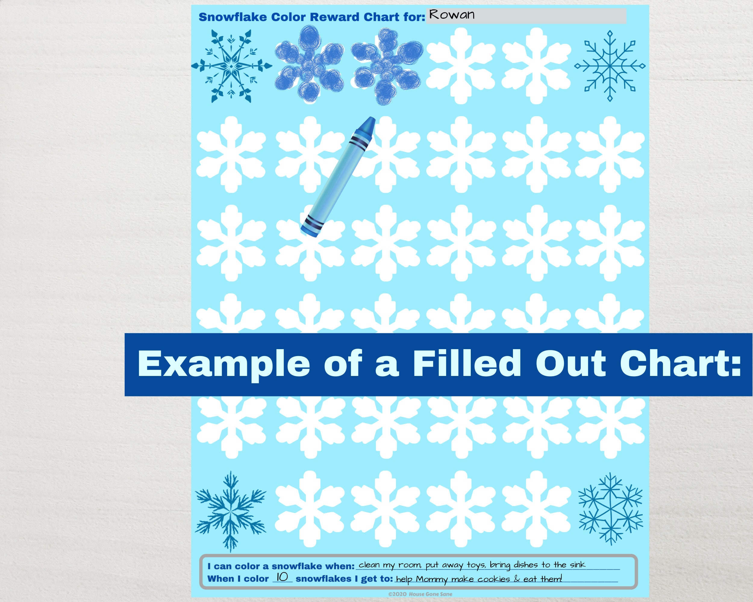 Printable Winter Snowflake & Snowman Toddler Color Reward Charts - Etsy