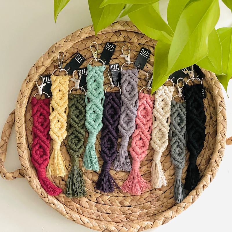 Macrame Key Chain - Etsy