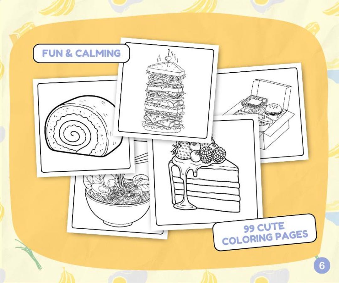 Cooking Coloring Book Outline Page With Fun Kitchen Tools and Culinary ...