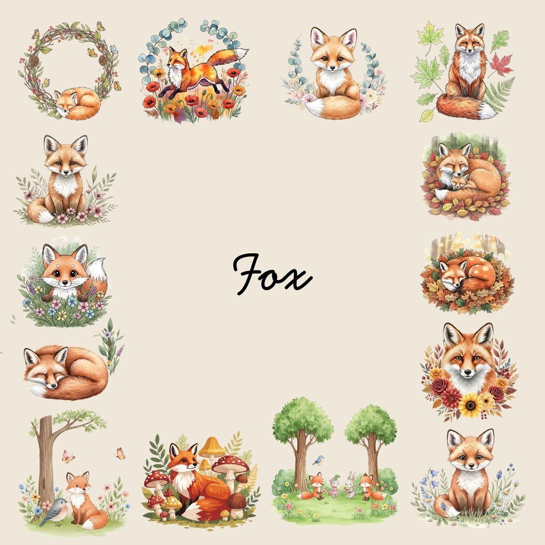 Woodland Animals Digital Sticker Set | Planner, Journal (PNG) - Etsy