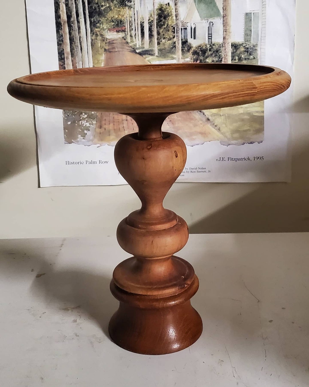 Cake Stand Turned Wood Baking Presentation Cookies Brownies Biscuits ...