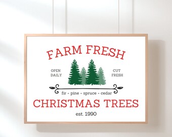 Tree Farm Printable Christmas - Etsy