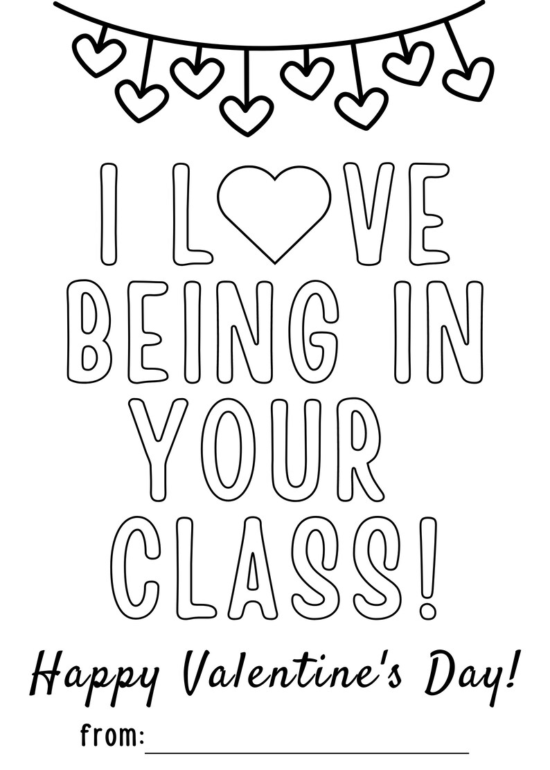 LOW INK -teacher Valentine, Coloring Page, Printable, Instant Download ...