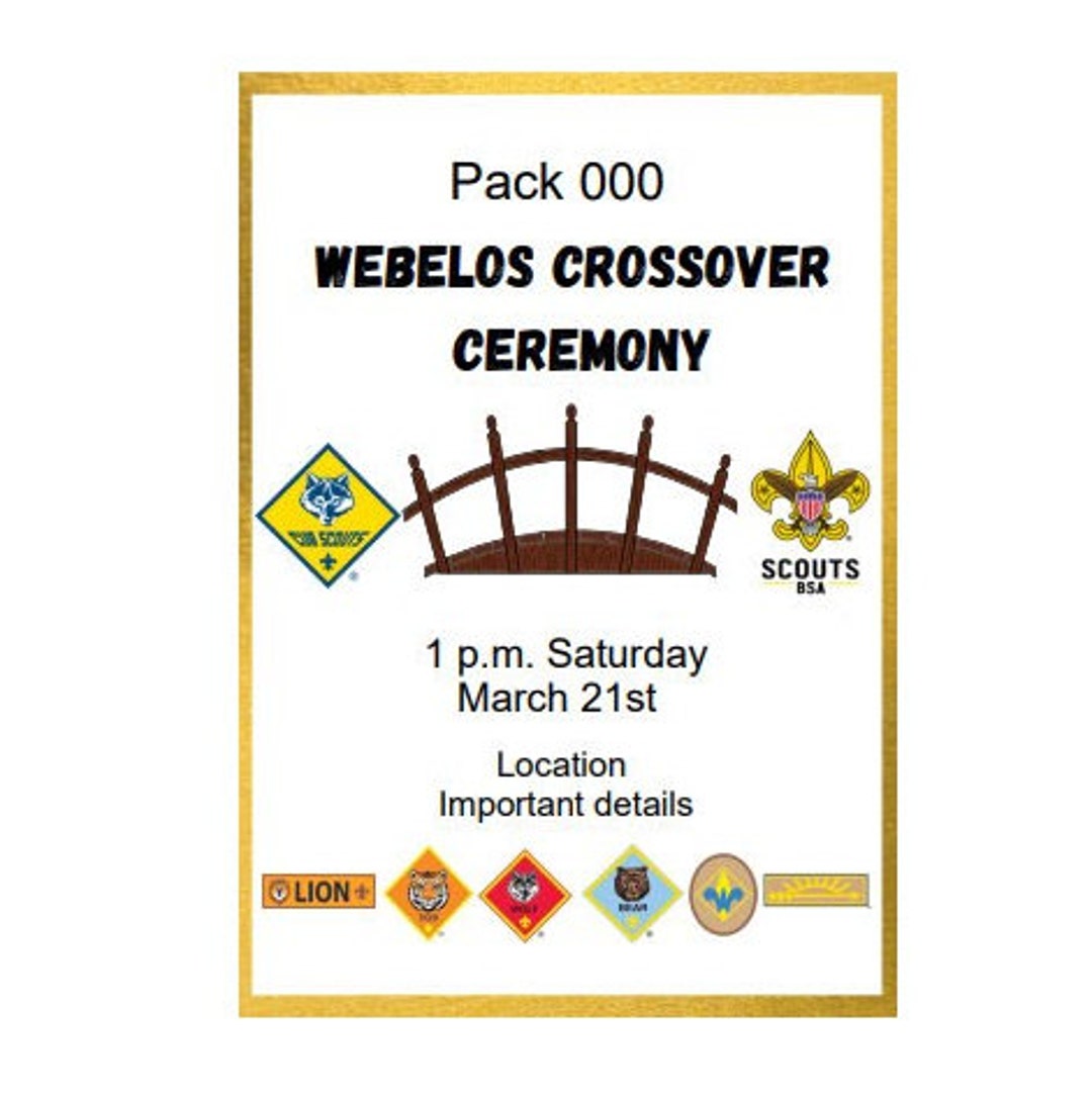LOW INK - Crossover Ceremony Poster/invitation - Editable PDF - Etsy