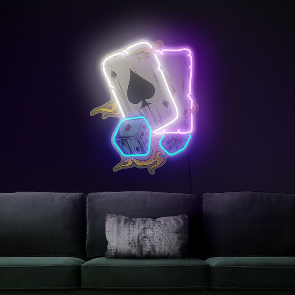 Playing Cards Neon Sign - Etsy
