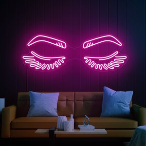 Eyelashes Neon Sign Lashes Neon Sign Lashes Led Sign Beauty - Etsy