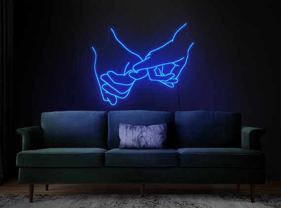 Hands Neon Sign Hands Led Sign Promise Neon Sign Neon Led | Etsy