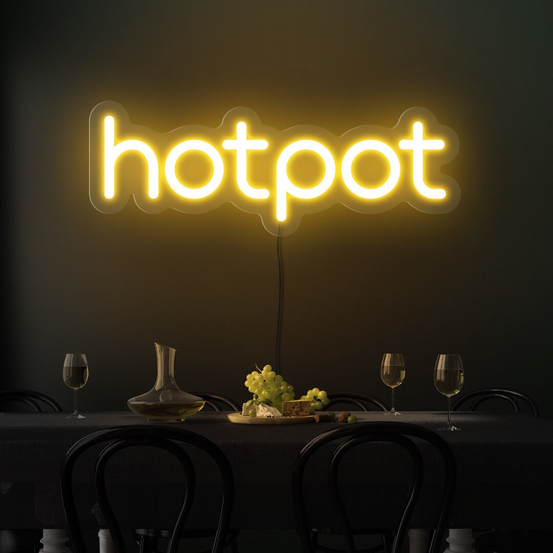 Hotpot Neon Sign, Hotpot Led Sign, Hot Pot Sign, Neon Sign Kitchen ...