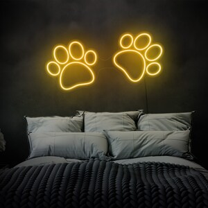 Paw Neon Sign, Paw Led Sign, Animal Neon Sign, Animal Led Sign, Animal ...