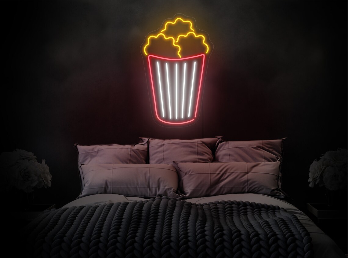 Popcorn Neon Sign Popcorn Light up Sign Popcorn Led Sign - Etsy