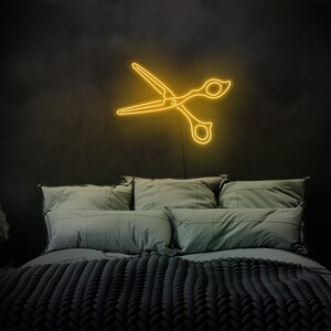 Scissors Neon Sign, Scissors Led Sign, Scissors Light Sign, Beauty ...