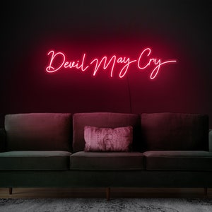 Devil May Cry Neon Sign, Devil May Cry Wall Art, Devil Neon Light ...