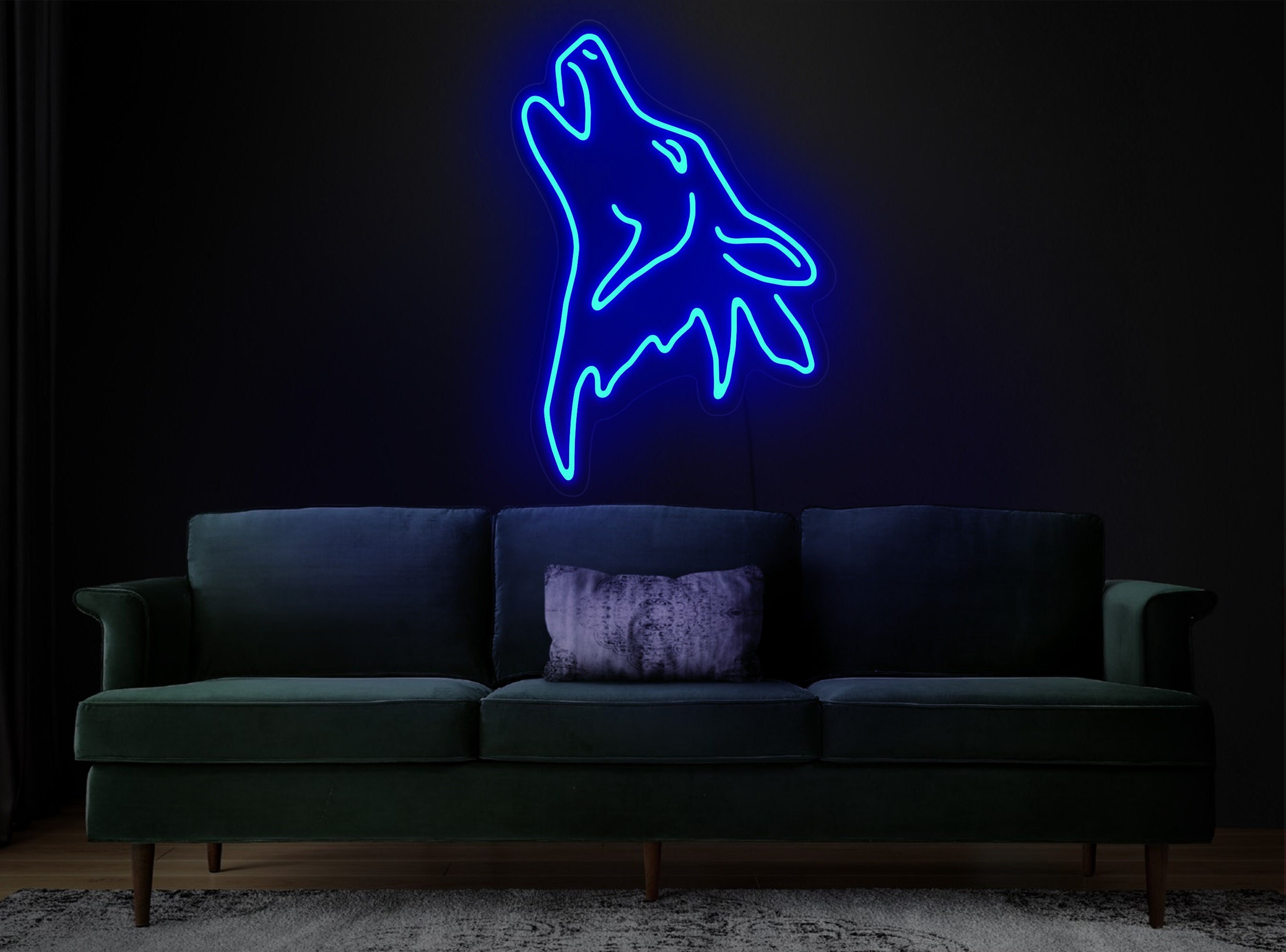 Howling Wolf Neon Sign Wolf Neon Sign Wolf Led Sign Wolf - Etsy