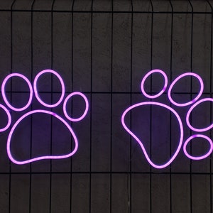 Paw Neon Sign, Paw Led Sign, Animal Neon Sign, Animal Led Sign, Animal ...