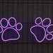 Paw Neon Sign Paw Led Sign Animal Neon Sign Animal Led - Etsy