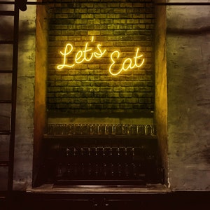Let's Eat Neon Sign Let's Eat Led Sign Let's Eat - Etsy UK