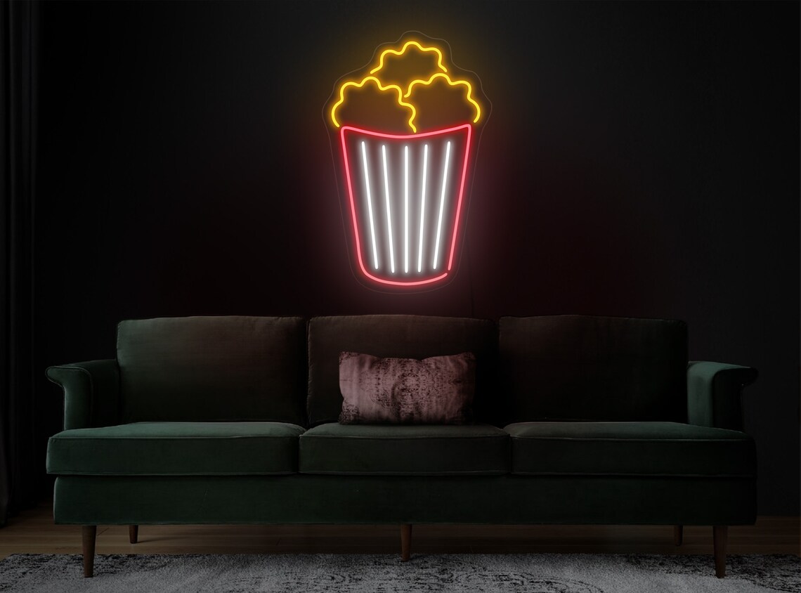 Popcorn Neon Sign Popcorn Light up Sign Popcorn Led Sign - Etsy