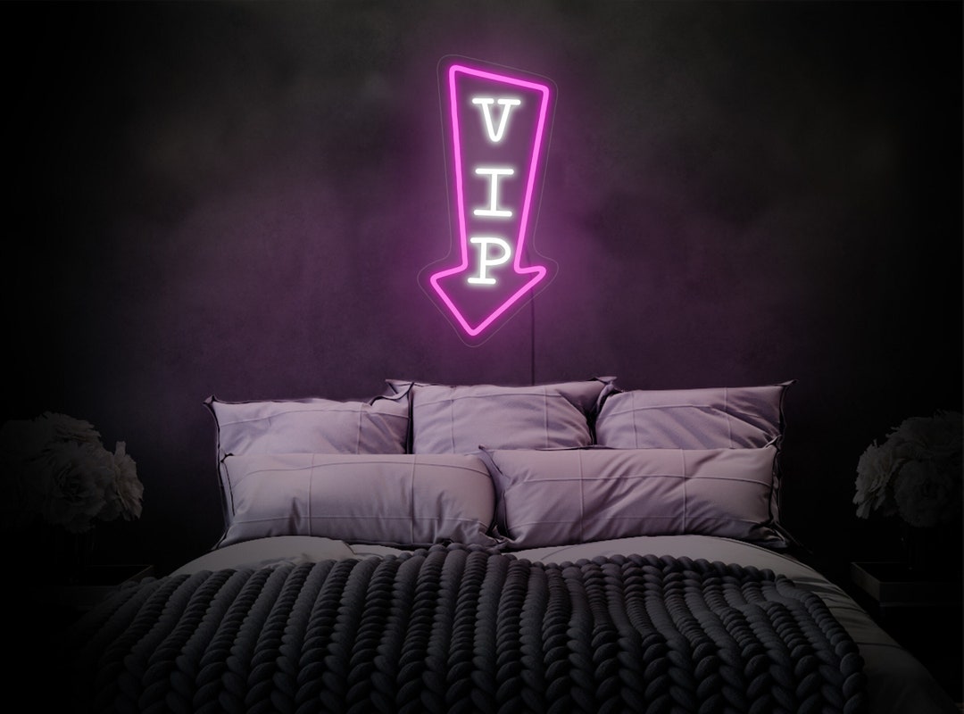 VIP Neon Sign, Arrow Neon Sign, VIP Led Sign, Navigation Neon Sign ...