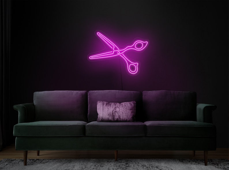 Scissors Neon Sign Scissors Led Sign Scissors Light Sign - Etsy