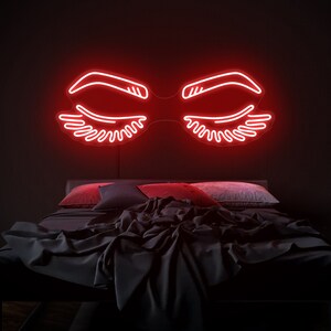 Eyelashes Neon Sign Lashes Neon Sign Lashes Led Sign Beauty - Etsy