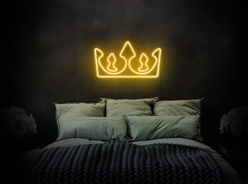 Crown Neon Sign Crown Light Sign Crown Led Sign Queen Crown - Etsy