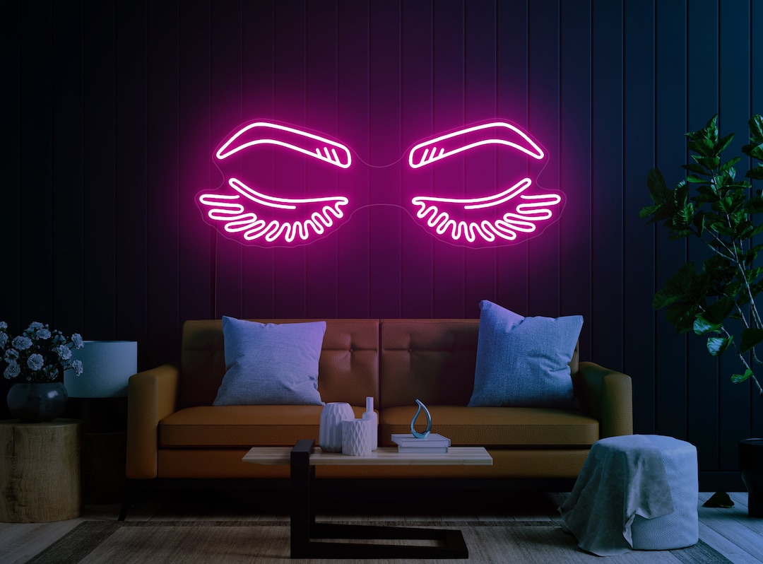 Eyelashes Neon Sign Lashes Neon Sign Lashes Led Sign Beauty - Etsy