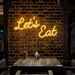 Let's Eat Neon Sign Let's Eat Led Sign Let's Eat - Etsy UK