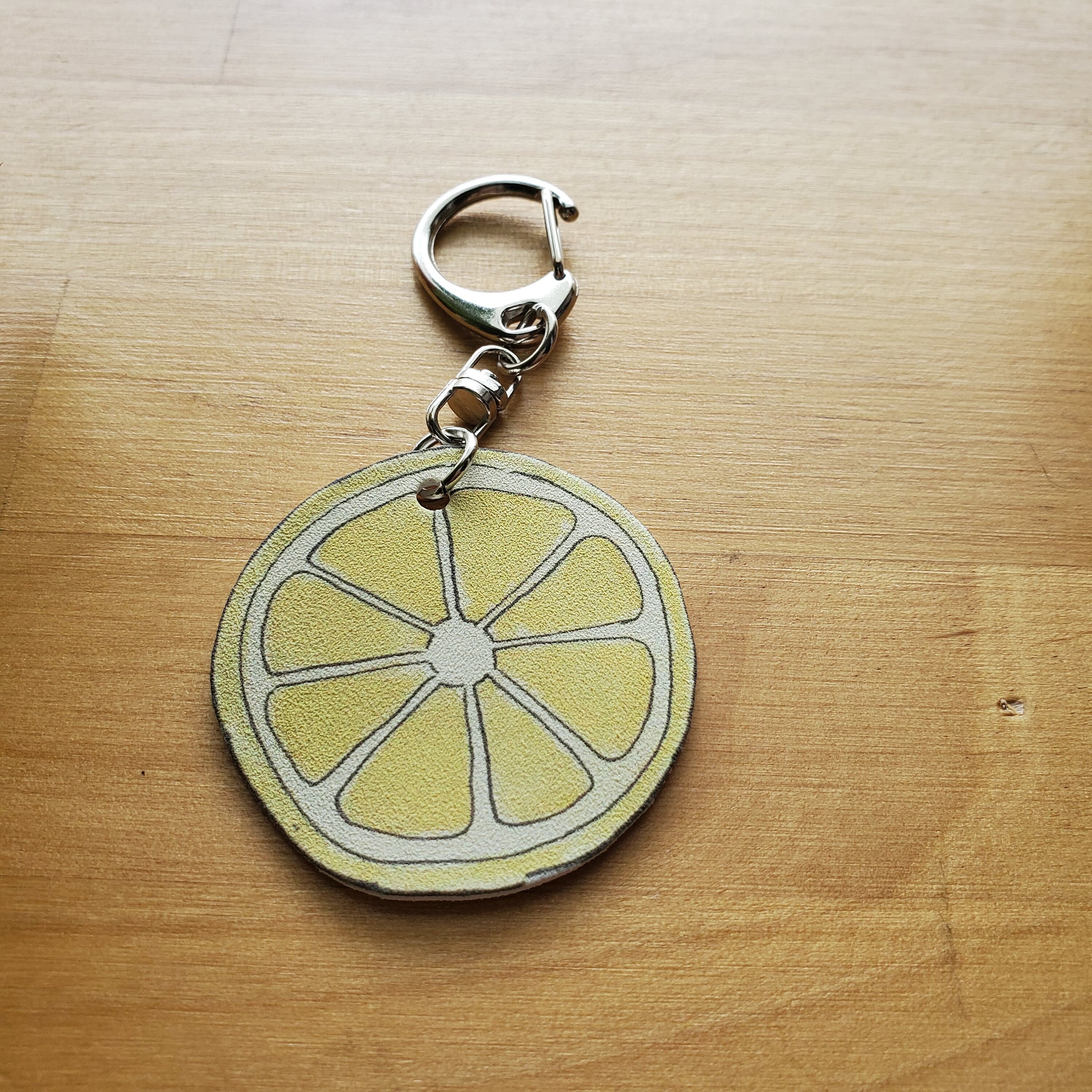 Lemon Slice Keychain | Etsy