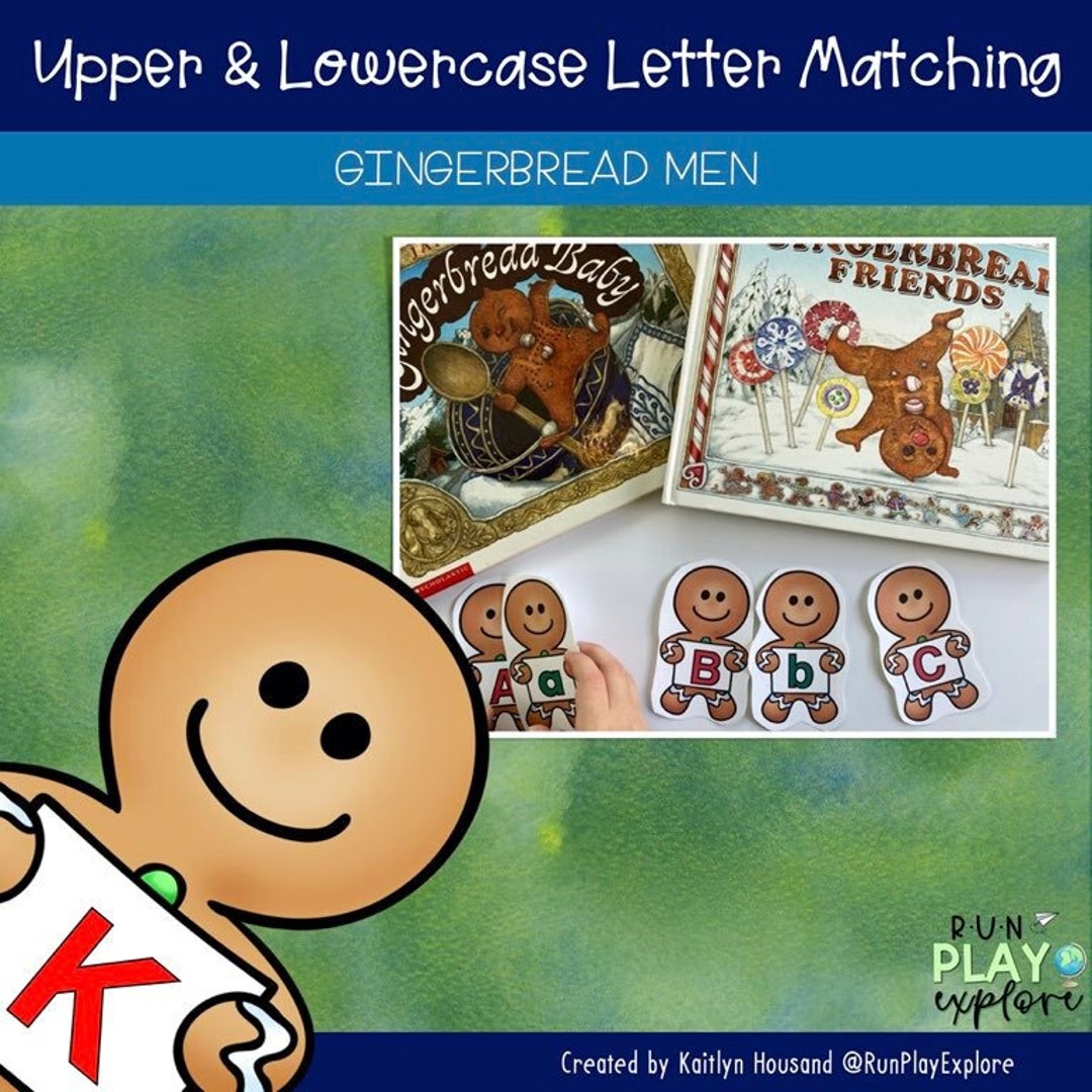 Gingerbread Uppercase to Lowercase Letter Matching - Etsy