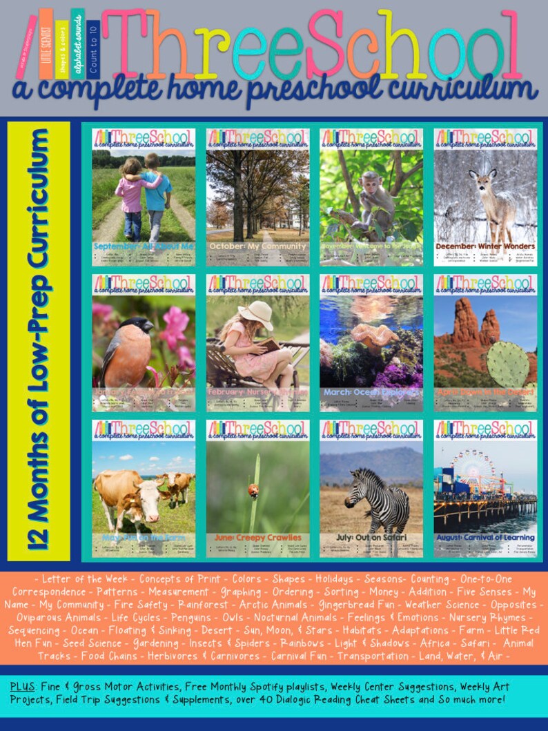 Home Preschool Curriculum | Threeschool November | Jungle Theme Unit ...