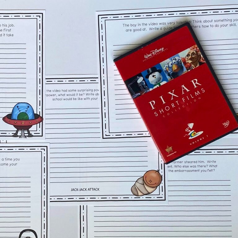 Writing With Pixar Shorts: 13 Writing Prompts Using Volume 1 - Etsy