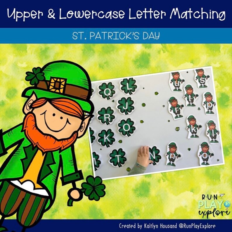 St. Patrick's Day Uppercase-lowercase Letter Matching - Etsy