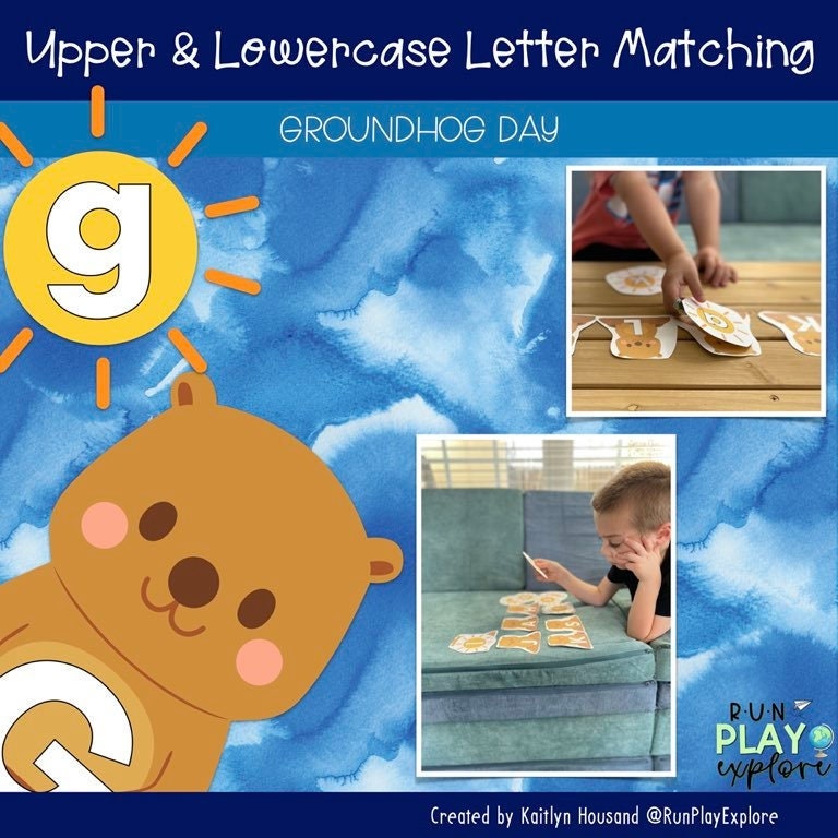 Groundhog Day Uppercase-lowercase Letter Matching - Etsy