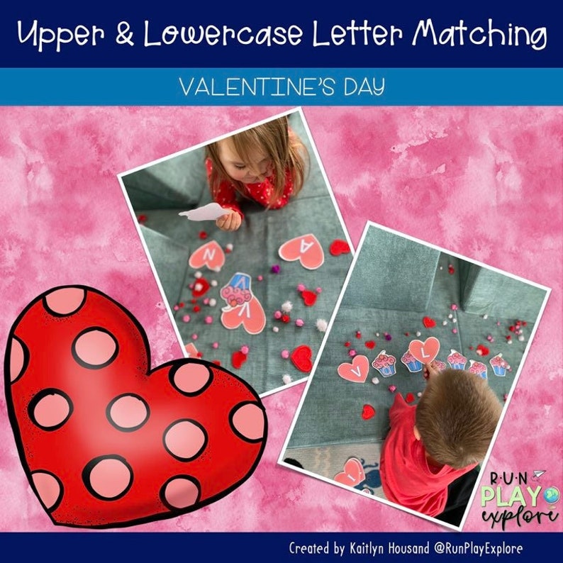 Valentine's Uppercase-lowercase Letter Matching - Etsy